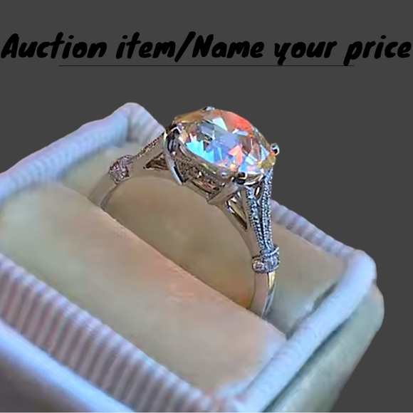 Exclusively Fancy | Jewelry | Auction 925 Sterling Silver Large Round ...